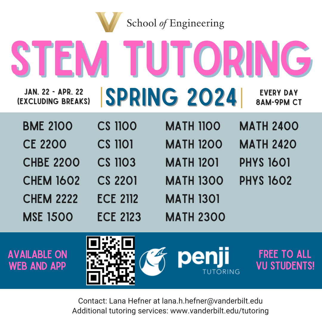 STEM Tutoring - School of EngineeringSchool of Engineering | Vanderbilt University